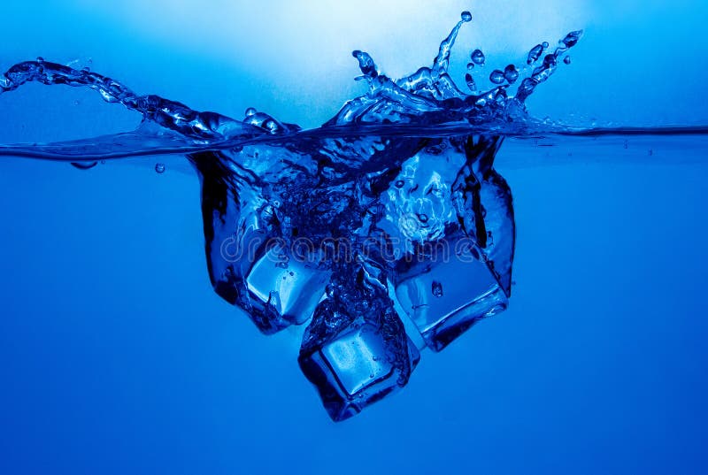 Ice cubes splash stock image. Image of studio, mineral - 26645291