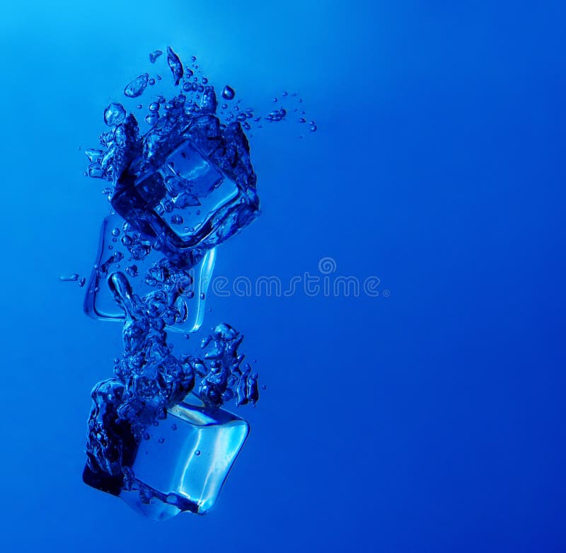 Ice cubes splash stock image. Image of spring, glass - 26645295