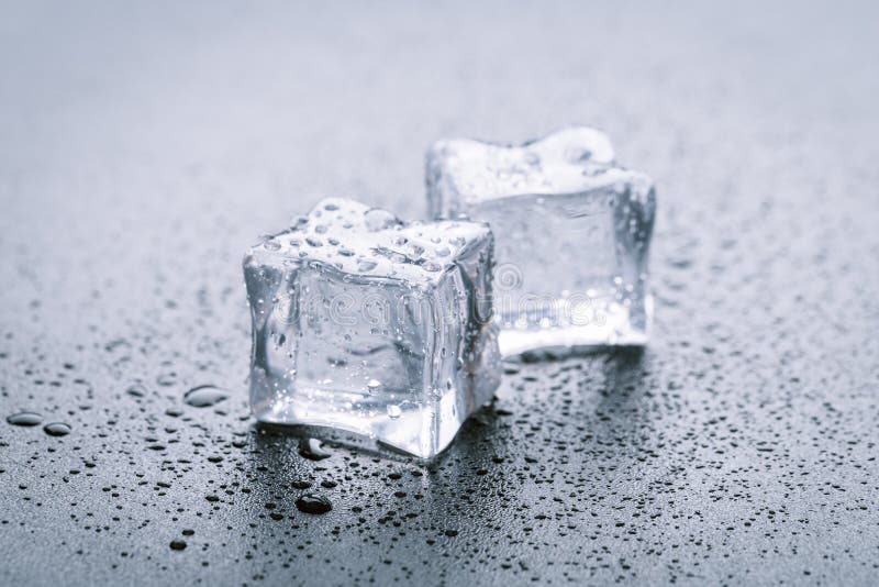 Pyramid of Beautiful Thawed Ice Cubes with Drops of Water Stock Image ...