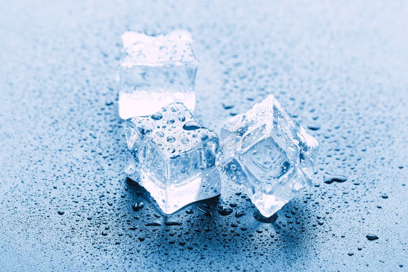 Pyramid of Beautiful Thawed Ice Cubes with Drops of Water Stock Image ...