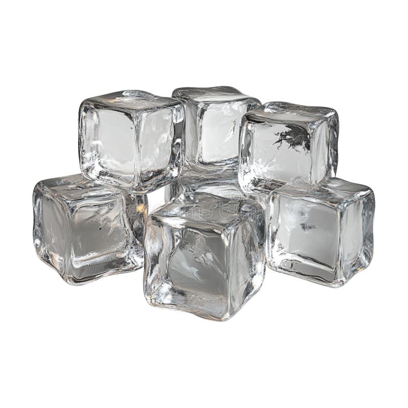 Ice Cubes Stack on Transparent Background - Ai Generated Stock ...