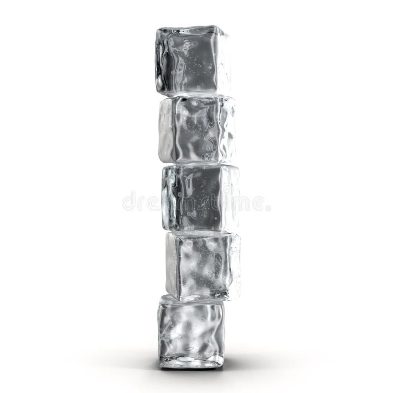 Ice Cubes Stack on White Background Stock Photo - Image of frost, shape ...