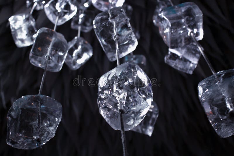 Ice cubes on a string stock image. Image of beautiful - 155746719