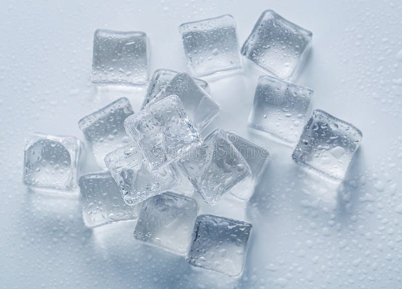 Ice cubes on the table stock image. Image of refrigerator - 44555673