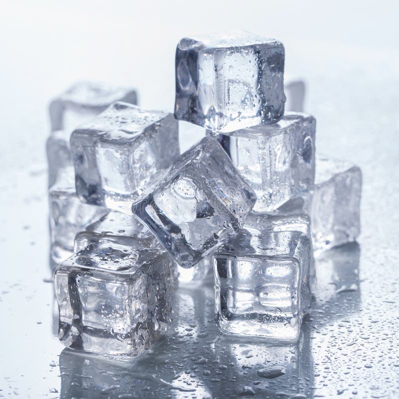 Ice cubes on the table stock photo. Image of refrigerator - 44557922