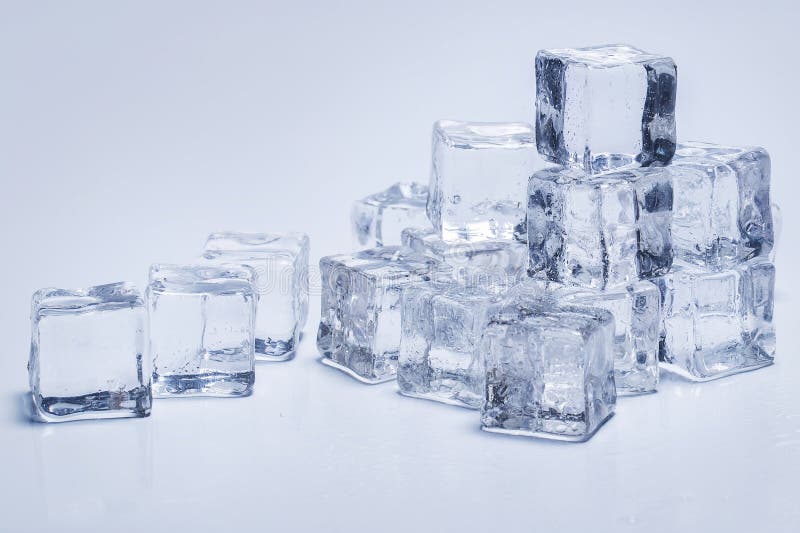Ice cubes on the table stock image. Image of freeze, refrigerator ...