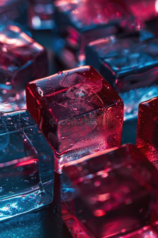 Ice Cubes on Table stock photo. Image of cold, refreshment - 371793696