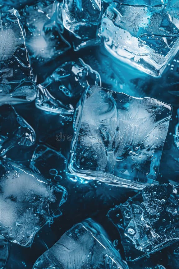 Ice Cubes on Table stock photo. Image of frozen, generated - 383493316