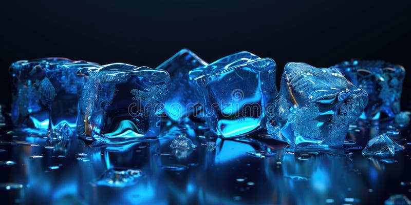 Ice Cubes on Table stock photo. Image of arrangement - 374633710