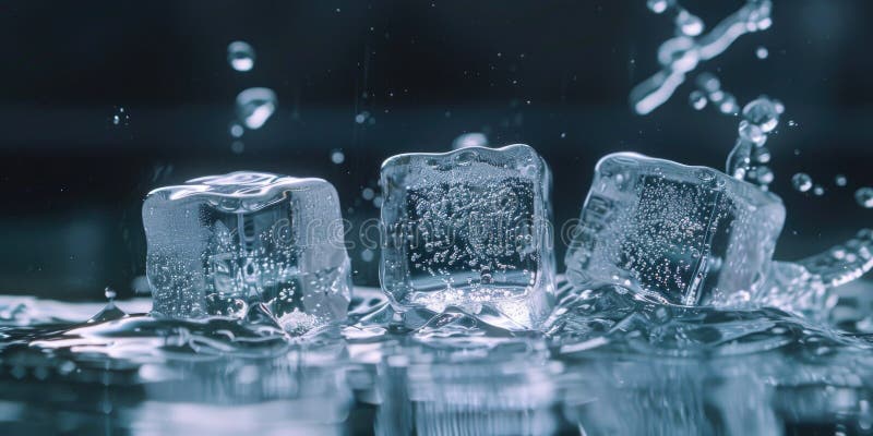 Ice Cubes on Table stock image. Image of control, container - 376299415