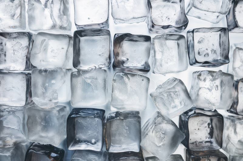 Ice Cubes in Various Shapes and Sizes for Refreshing Beverages Stock ...