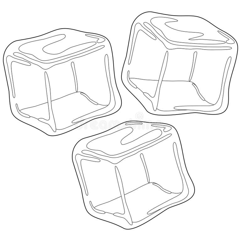 Ice Cube Coloring Stock Illustrations – 96 Ice Cube Coloring Stock ...