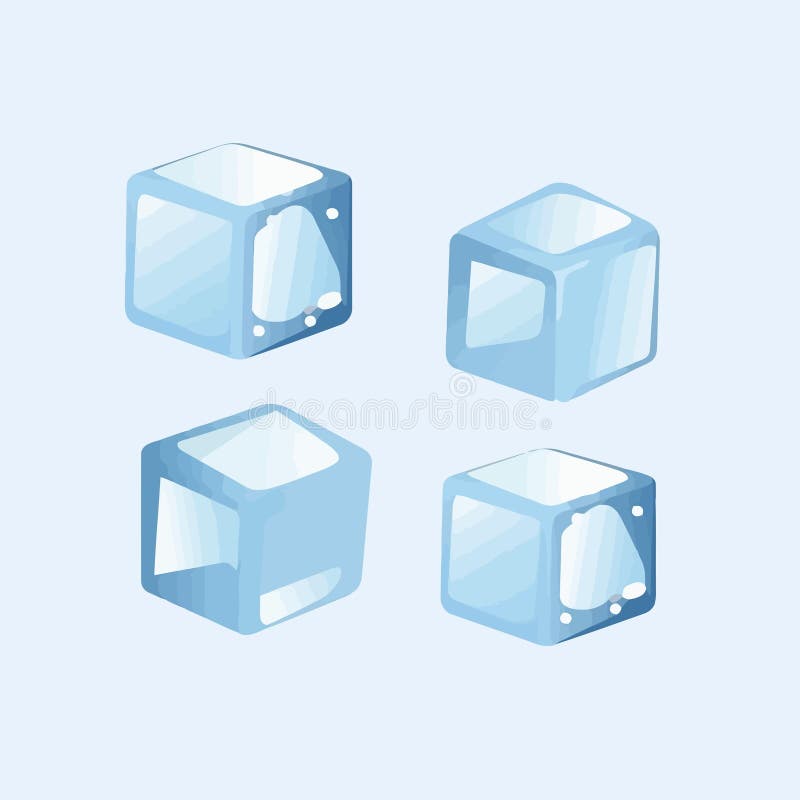 Ice Cubes Vector Flat Minimalistic Isolated Illustration Stock Vector ...