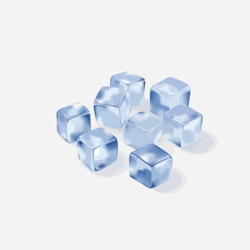 Ice Cubes Vector Flat Minimalistic Isolated Illustration Stock Vector ...