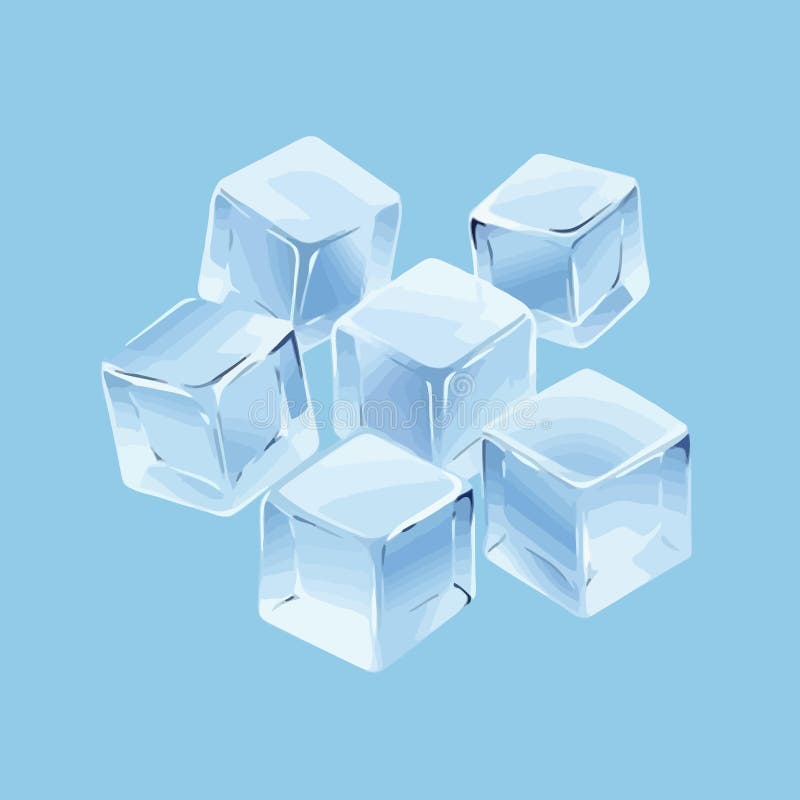 Ice Cubes Vector Flat Minimalistic Isolated Illustration Stock Vector ...