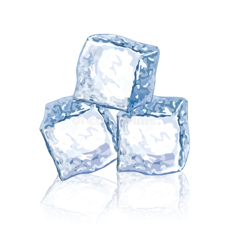 Ice Cubes Vector Illustration Stock Vector Illustration Of Drink