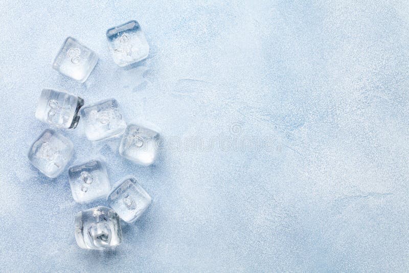 Ice cubes and water drops stock photo. Image of copy - 197652654