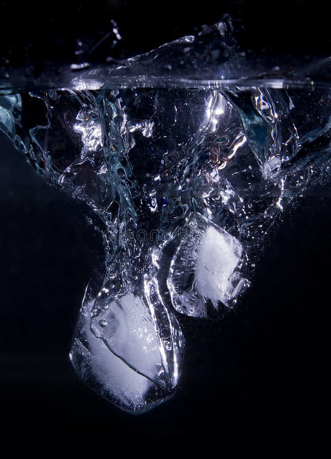 Ice Cubes Water Splash stock image. Image of large, melting - 22612875
