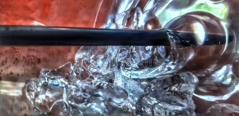 Ice in the cup stock image. Image of texture, melted - 341991191