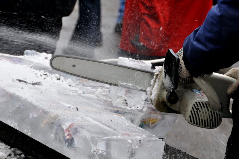Ice cutting stock photo. Image of block, worker, sculptor - 13130464