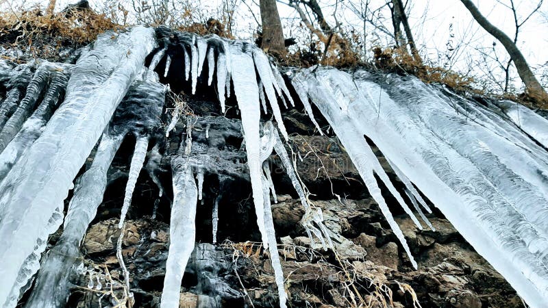 Fascinating Icicle Formation Stock Image - Image of water, snow: 210361105