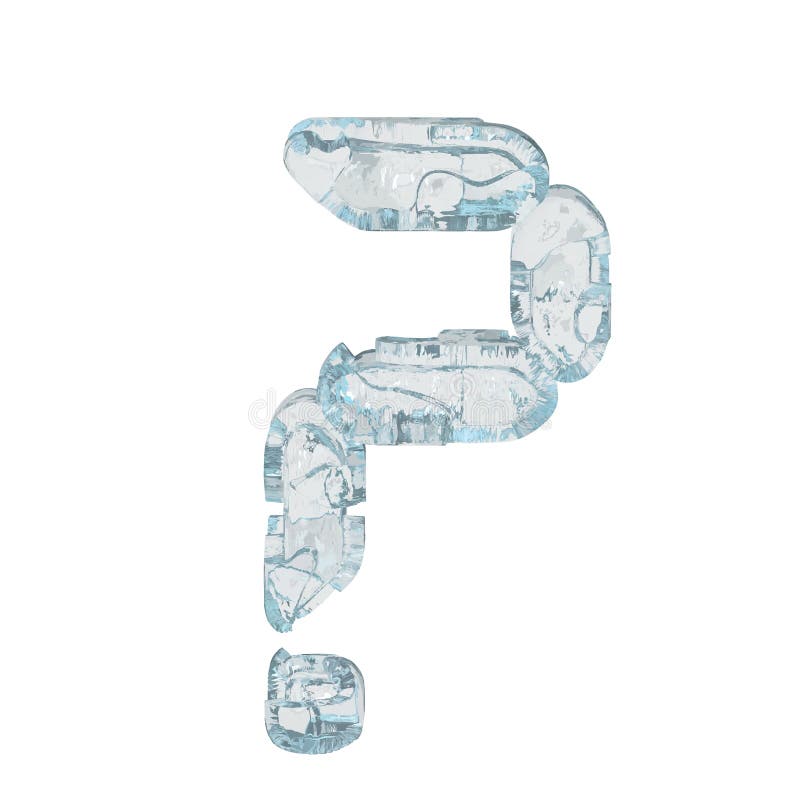Ice Symbol in the Form of a Digital Font Stock Illustration ...