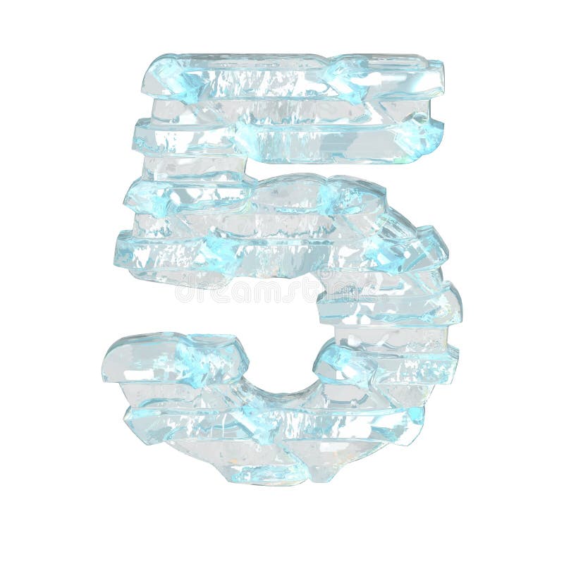 Ice Symbol with Thin Horizontal Straps. Number 5 Stock Vector ...