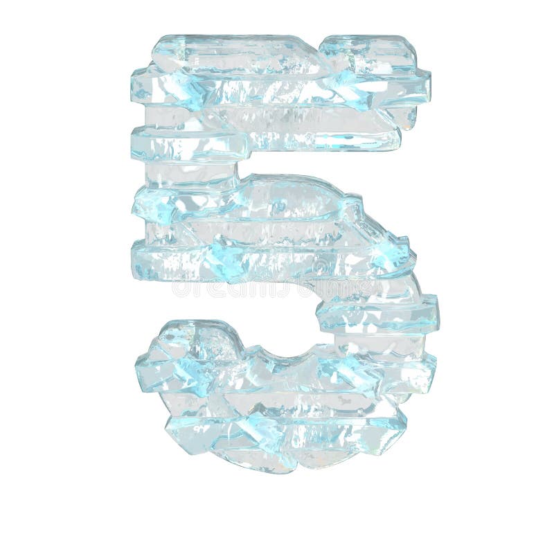 Ice Symbol with Thin Horizontal Straps. Number 5 Stock Vector ...