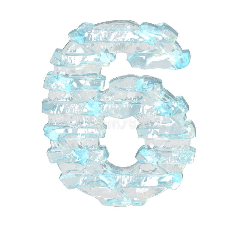 Ice Symbol with Thin Horizontal Straps. Number 6 Stock Vector ...