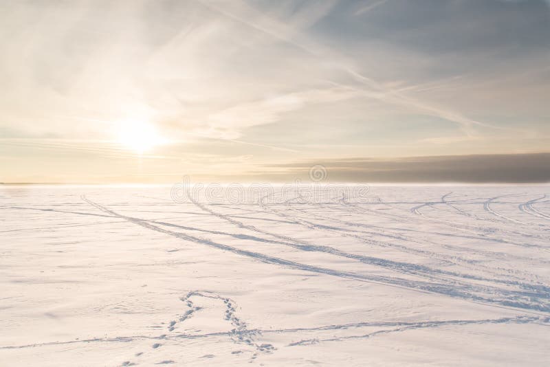 Ice desert stock photo. Image of field, landscape, horizon - 102142196
