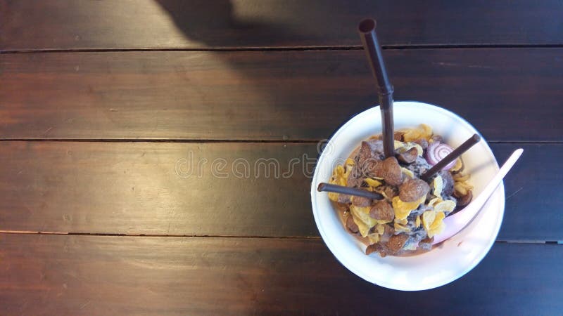 Ice, Dessert stock image. Image of toping, candy ...