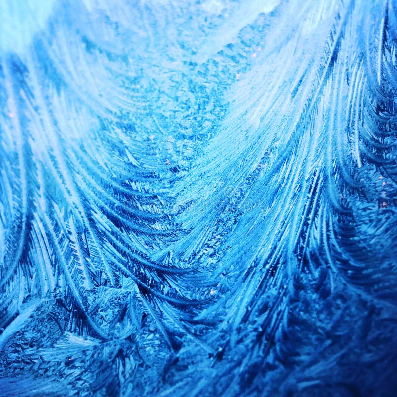 Ice, Dramatic Colours in Blue and White. Stock Image - Image of window ...