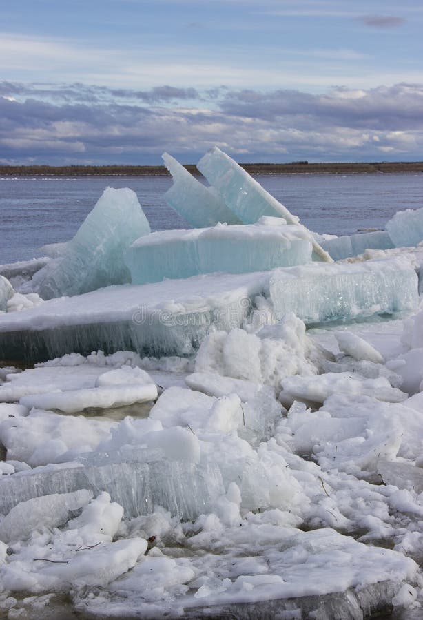 Spring ice drift stock photo. Image of floating, running - 146614150