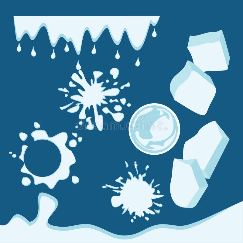 Ice drops vector stock vector. Illustration of drip - 115172628