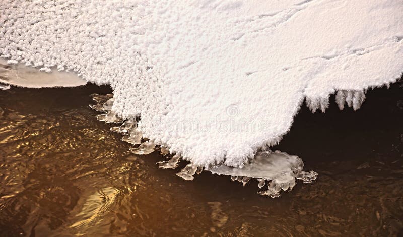 The ice edge. stock image. Image of crystal, outdoors - 64731809