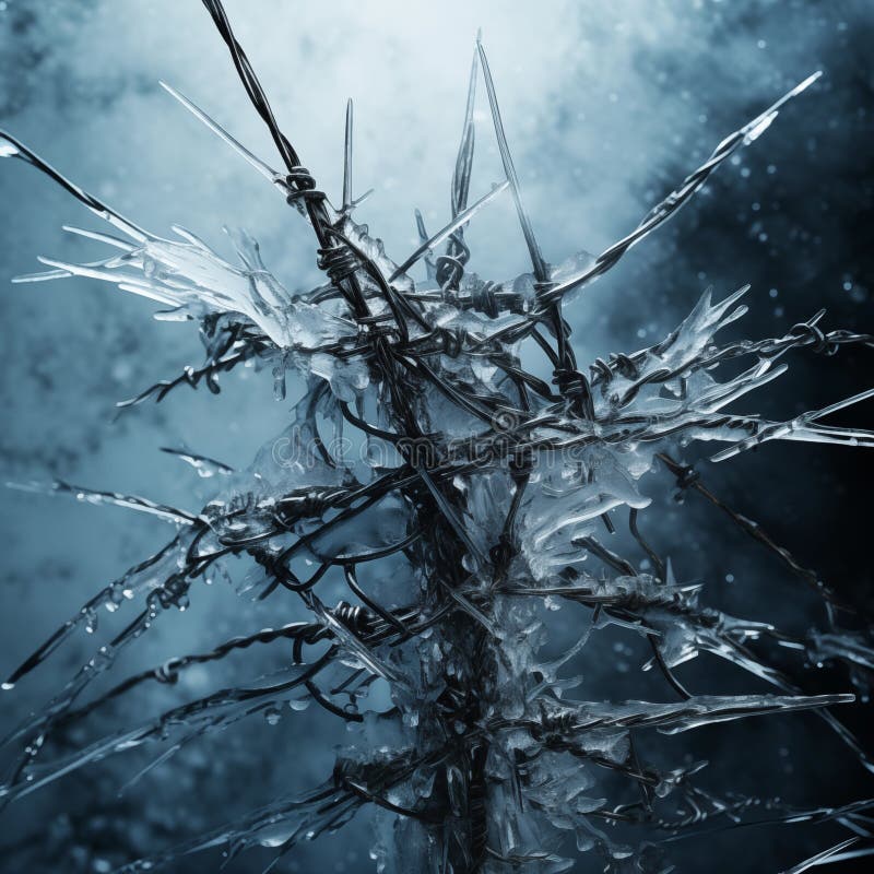 Ice Element is a Frozen Spike with Sharp Thorns Stock Illustration ...