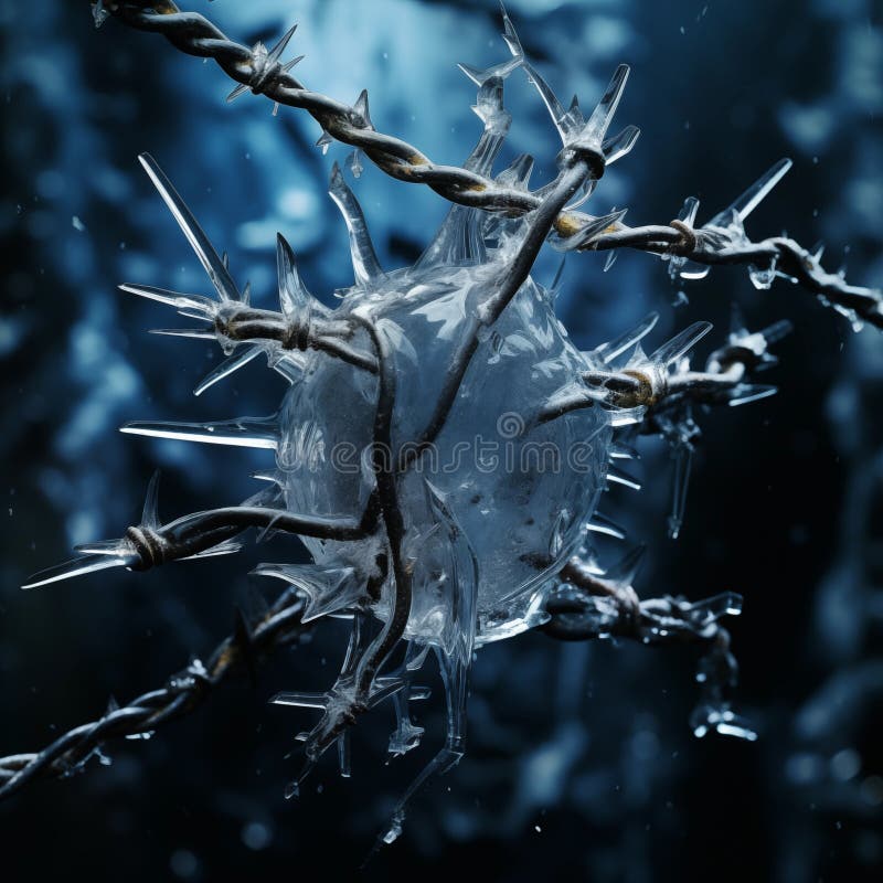 Ice Element is a Frozen Spike with Sharp Thorns Stock Illustration ...
