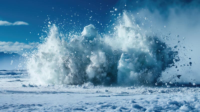 Ice explosion background stock photo. Image of crystal - 307541590
