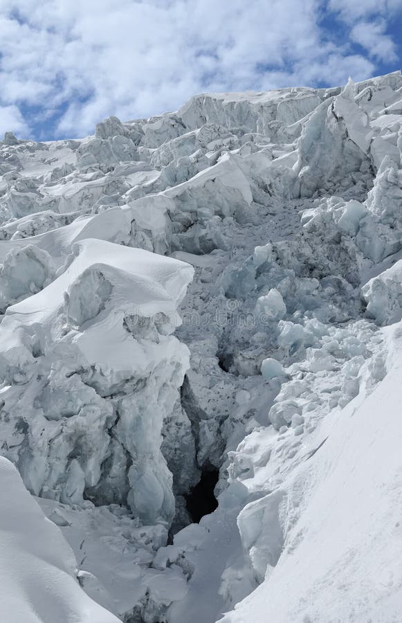 Ice Fall stock image. Image of alpine, altitude, holes - 11731349