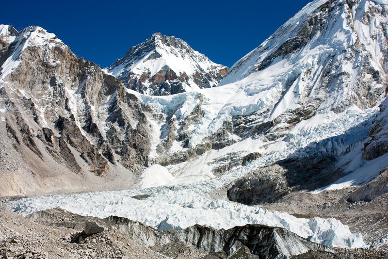 Ice-fall Khumbu - Everest B.c. Stock Image - Image of iceslope ...