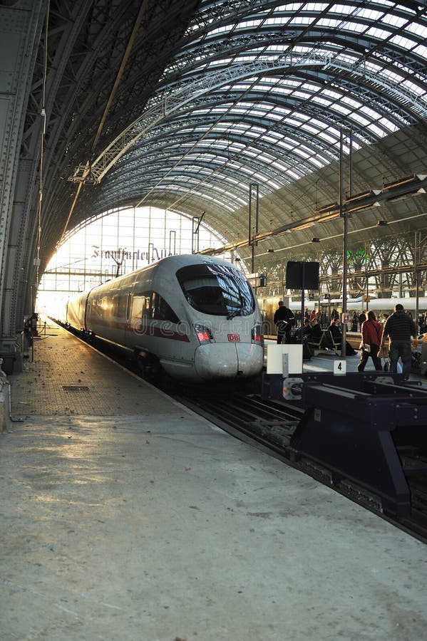 Fast Speed Train ICE Parked Editorial Photography - Image of clock ...