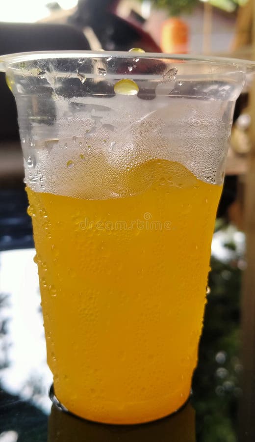 Ice from the Feeling of Fresh Orange Juice Stock Image - Image of ...