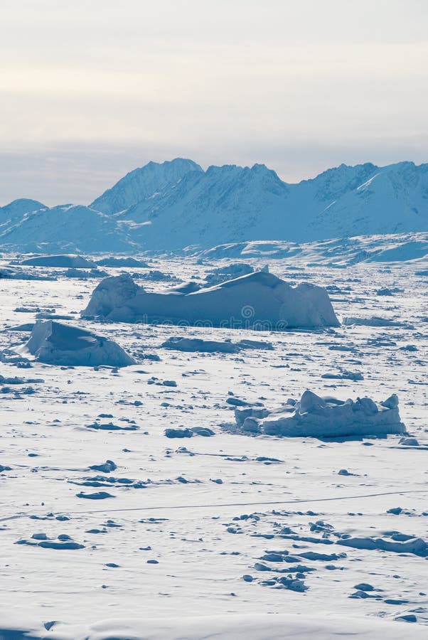 Ice field in Greenland stock image. Image of pole, landscape - 5241695