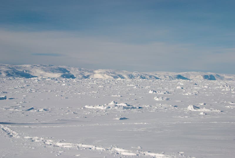 Ice field in Greenland stock image. Image of pole, landscape - 5241695