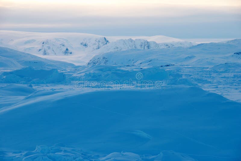 Ice field in Greenland stock image. Image of pole, landscape - 5241695