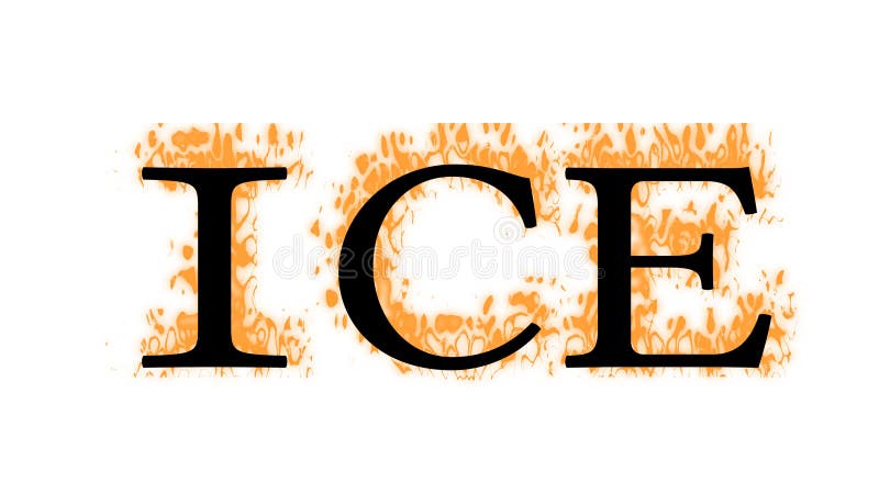 Ice Fire Text Effect White Isolated Background Stock Illustration ...