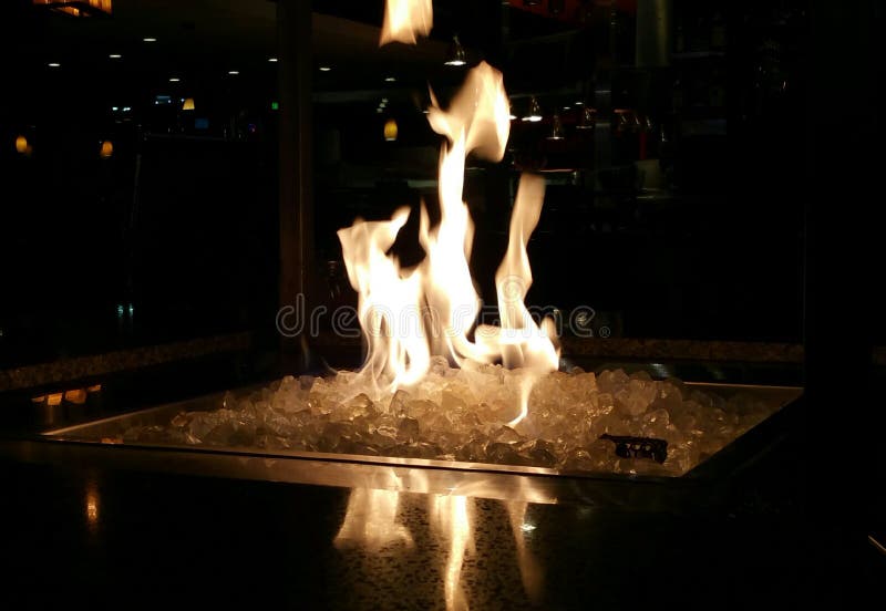 Ice fire stock photo. Image of fired, reflection, darkness - 50592476