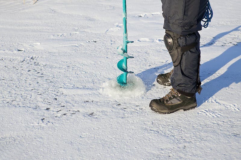 Ice Fishing stock image. Image of leisure, male, river - 48480343