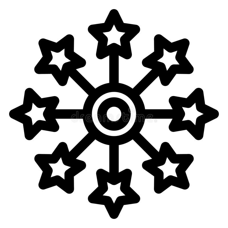 Ice Flake, Snow Falling Isolated Vector Icon Which Can Easily Modify or ...