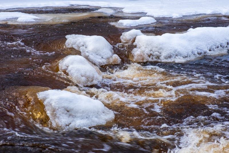 Ice floating in a river stock photo. Image of floating - 258528254
